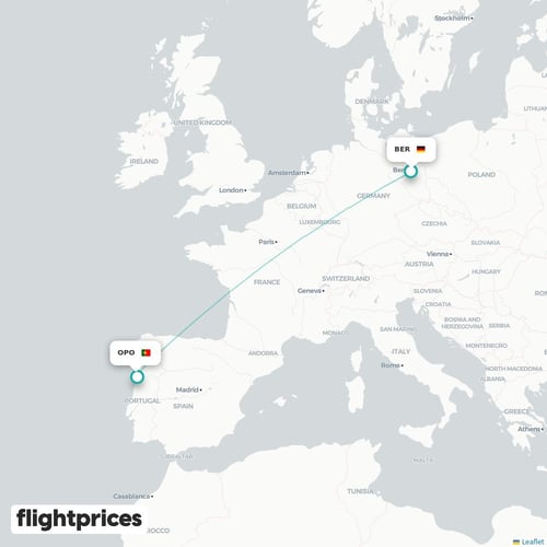 Berlin (BER) to Porto (OPO) flight prices | flightprices.com
