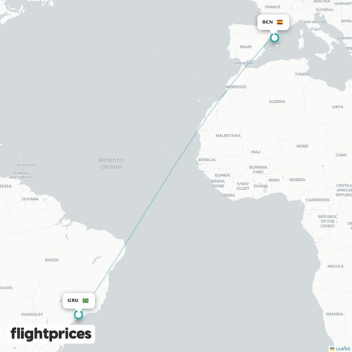 Sao Paulo (GRU) to Barcelona (BCN) flight prices | flightprices.com