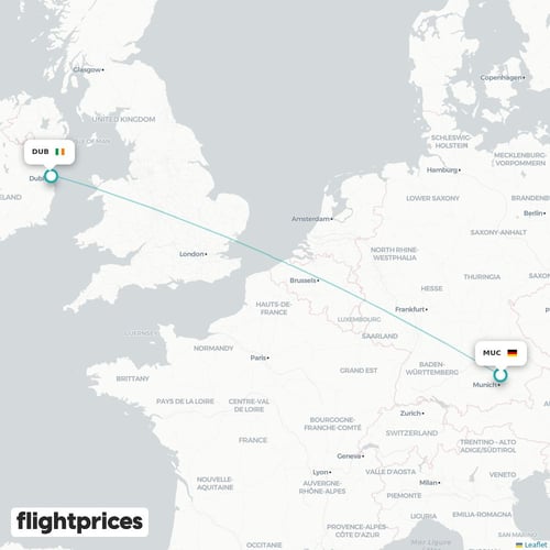 Munich (MUC) to Dublin (DUB) flight prices | flightprices.com